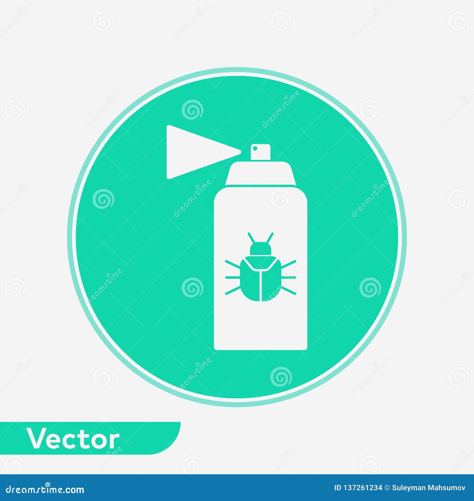Bug Spray Vector Icon Sign Symbol Stock Vector - Illustration of button ...