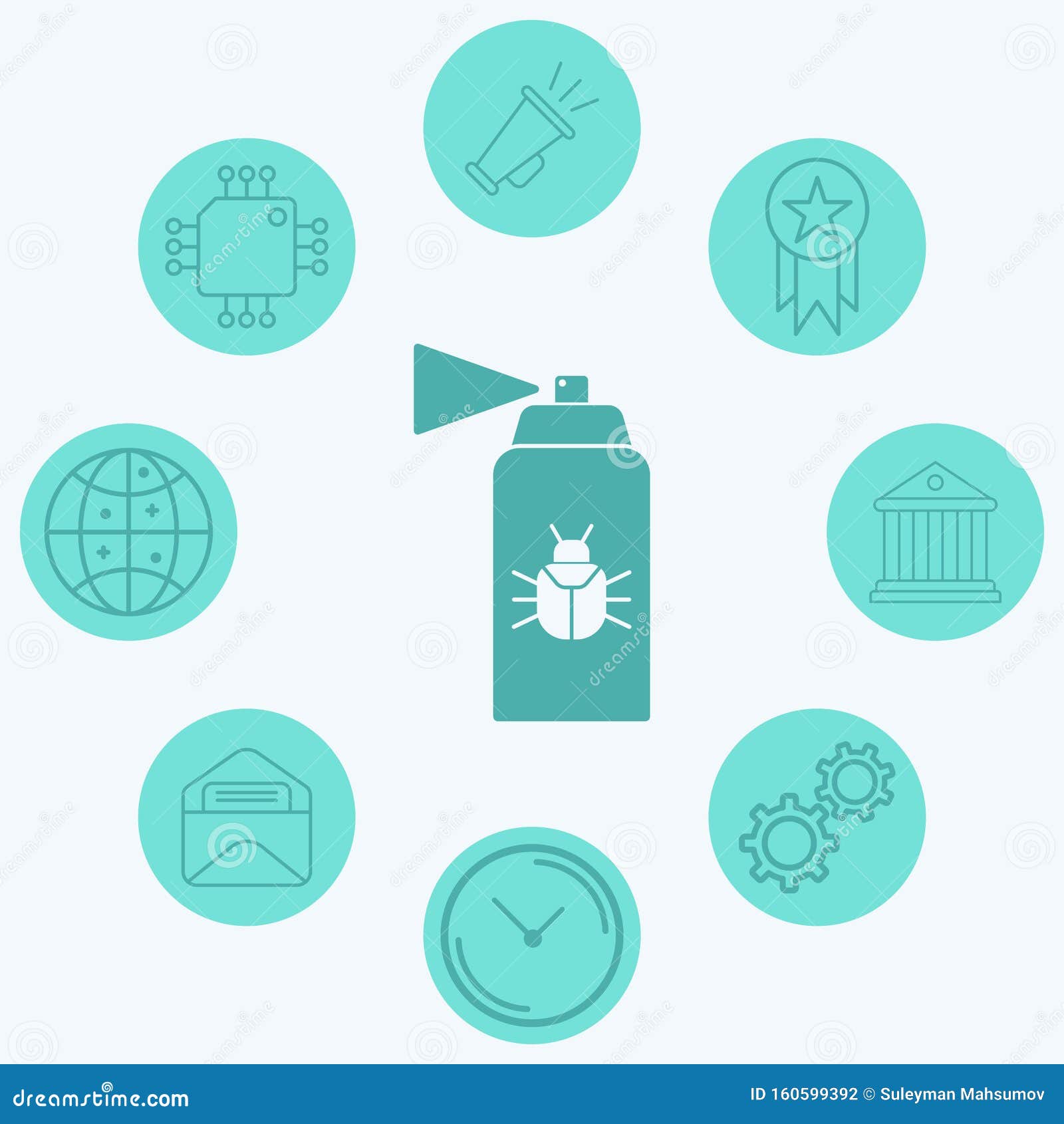 Bug Spray Vector Icon Sign Symbol Stock Illustration - Illustration of ...