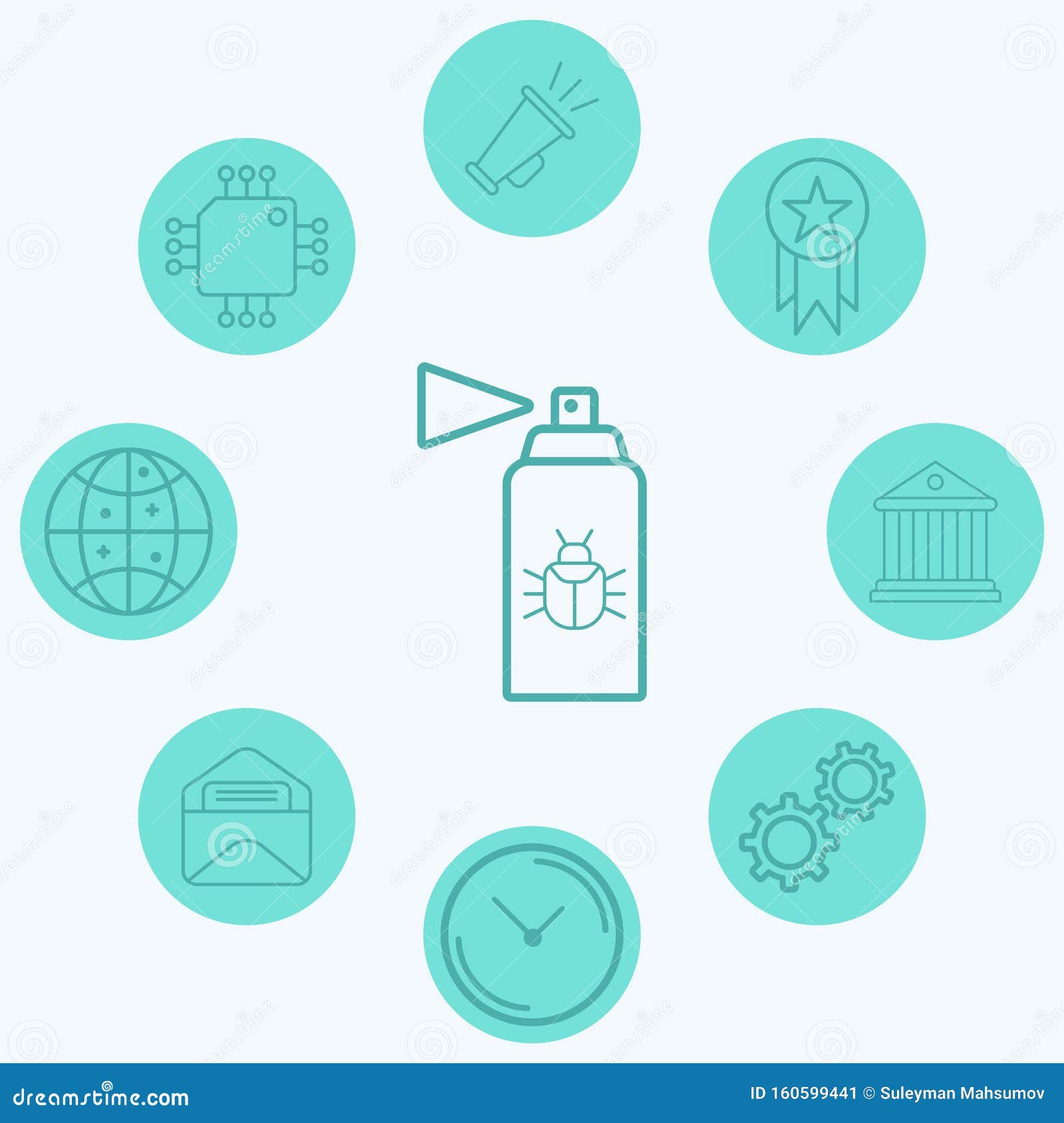 Bug Spray Vector Icon Sign Symbol Stock Illustration - Illustration of ...