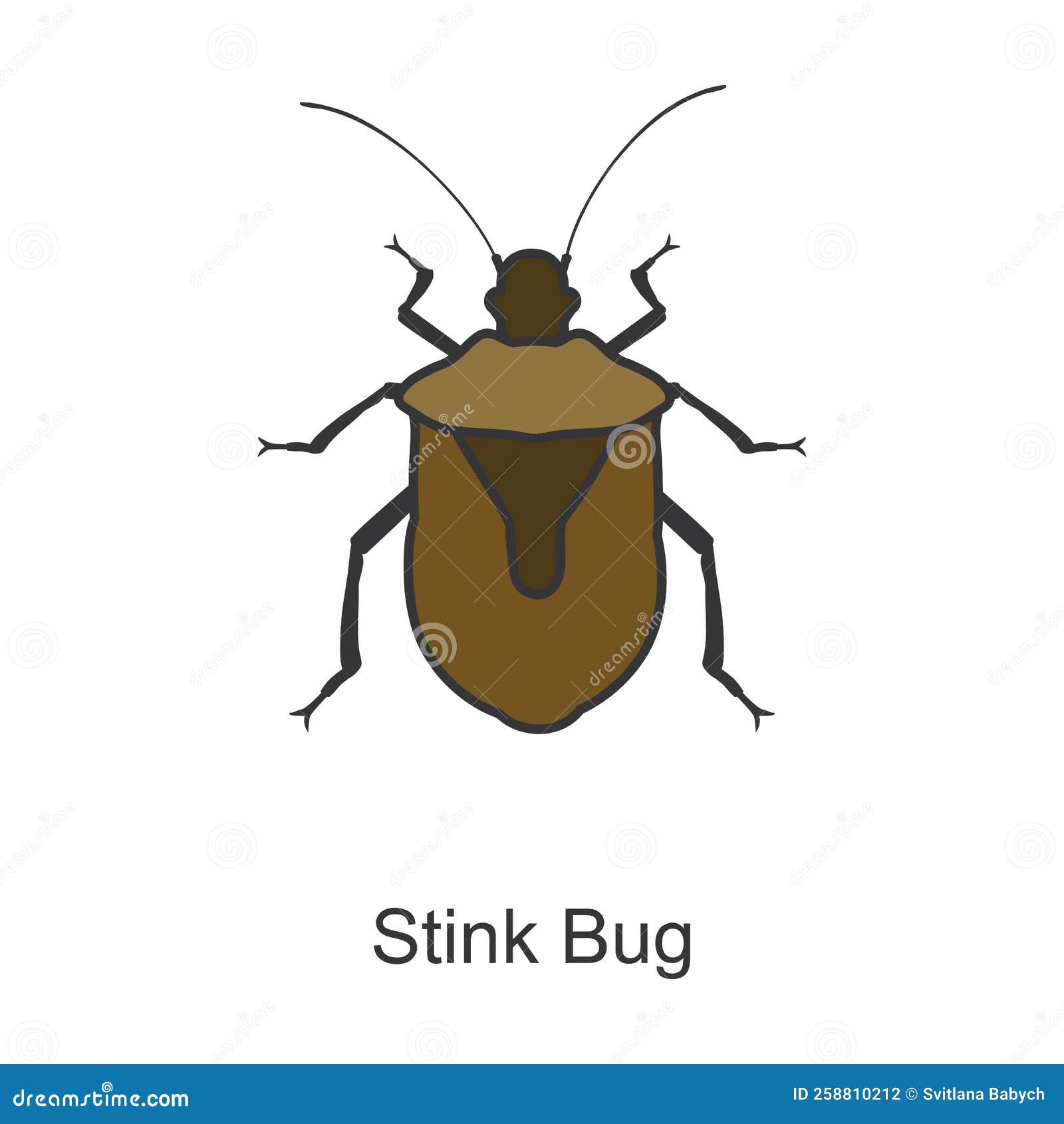 Bug Stink Vector Icon.Color Vector Icon Isolated on White Background ...