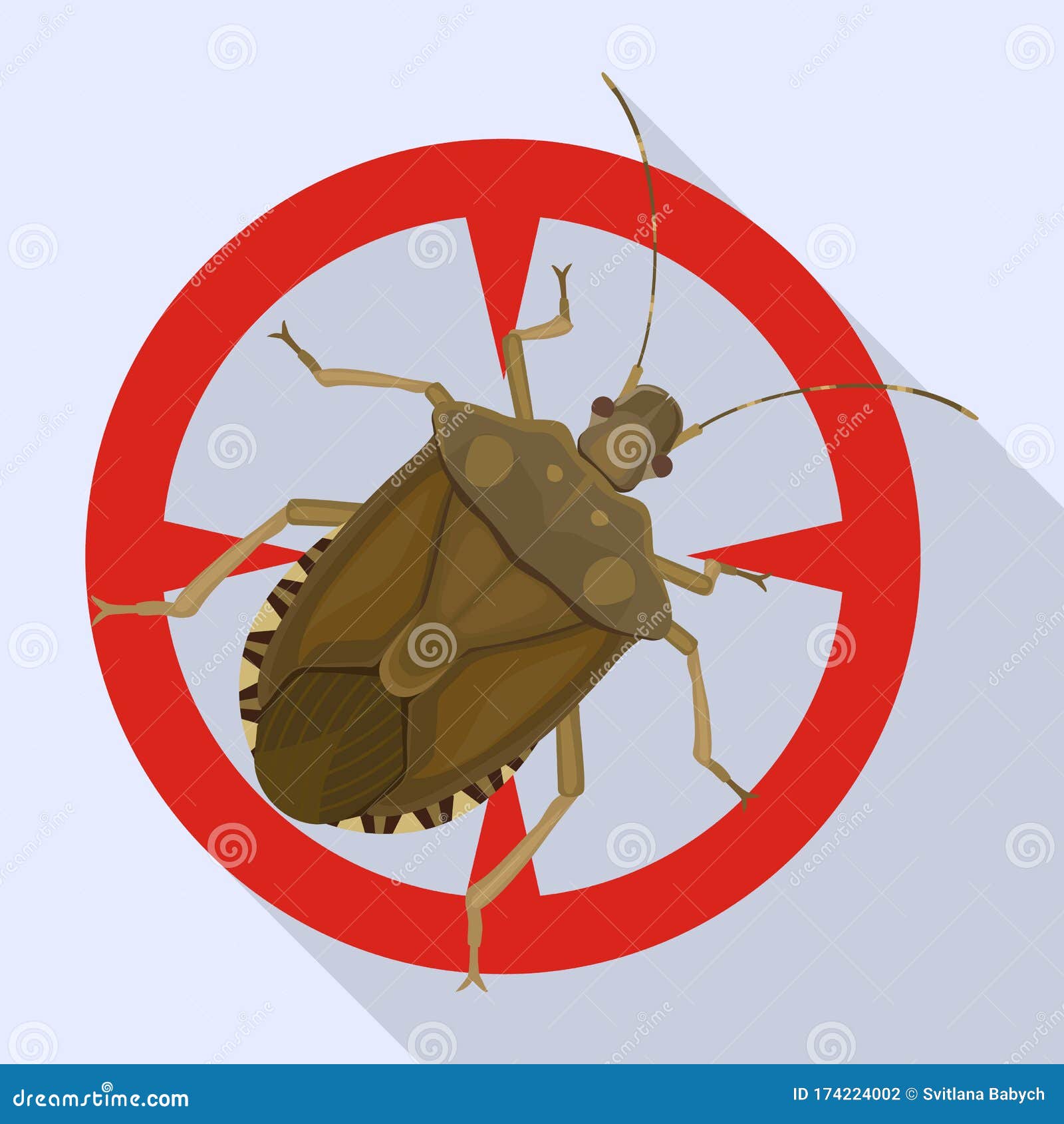 Stink Bug Vector Silhouette Illustration Isolated On White Background ...