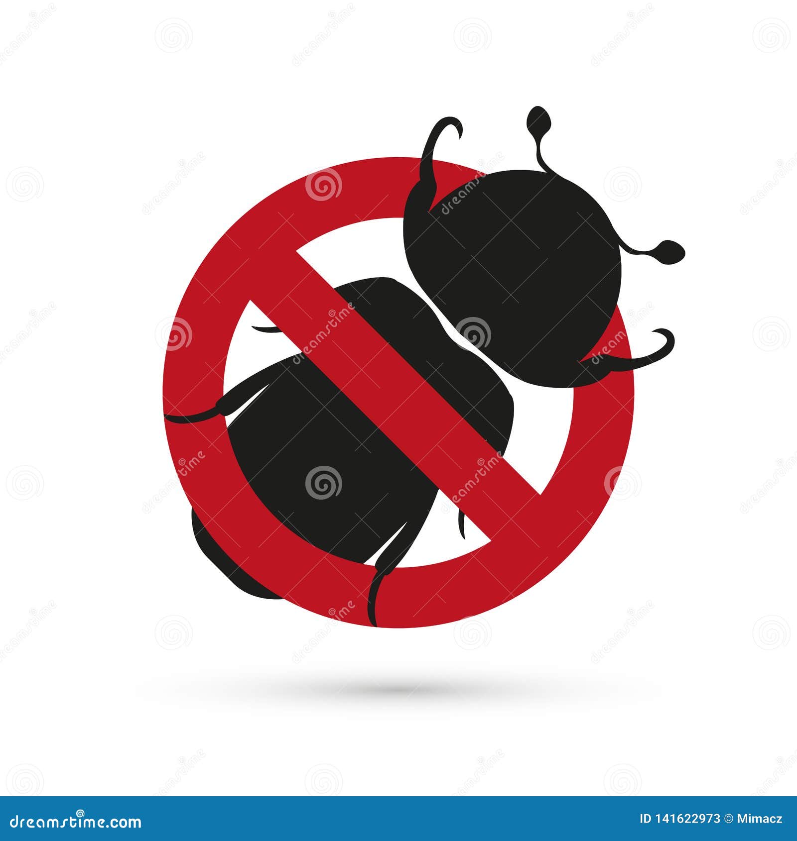 Bug stop sign stock illustration. Illustration of caution - 141622973