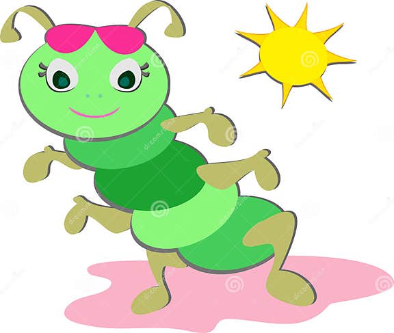 Bug in the Sun Having Fun stock vector. Illustration of sunshine - 31878264