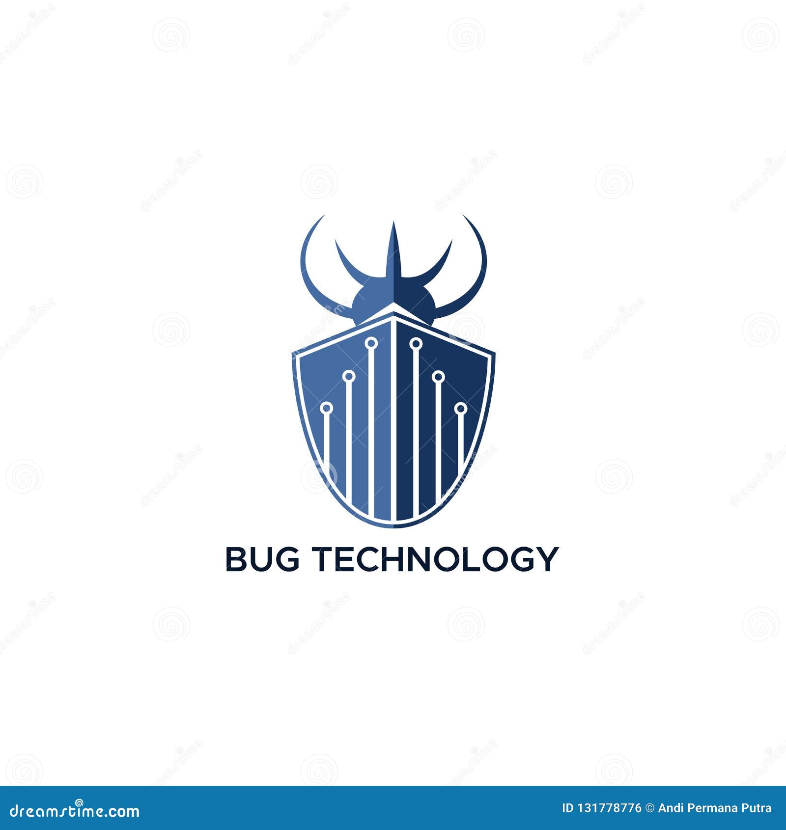 Bug Technology Logo Design Modern Stock Vector - Illustration of ...