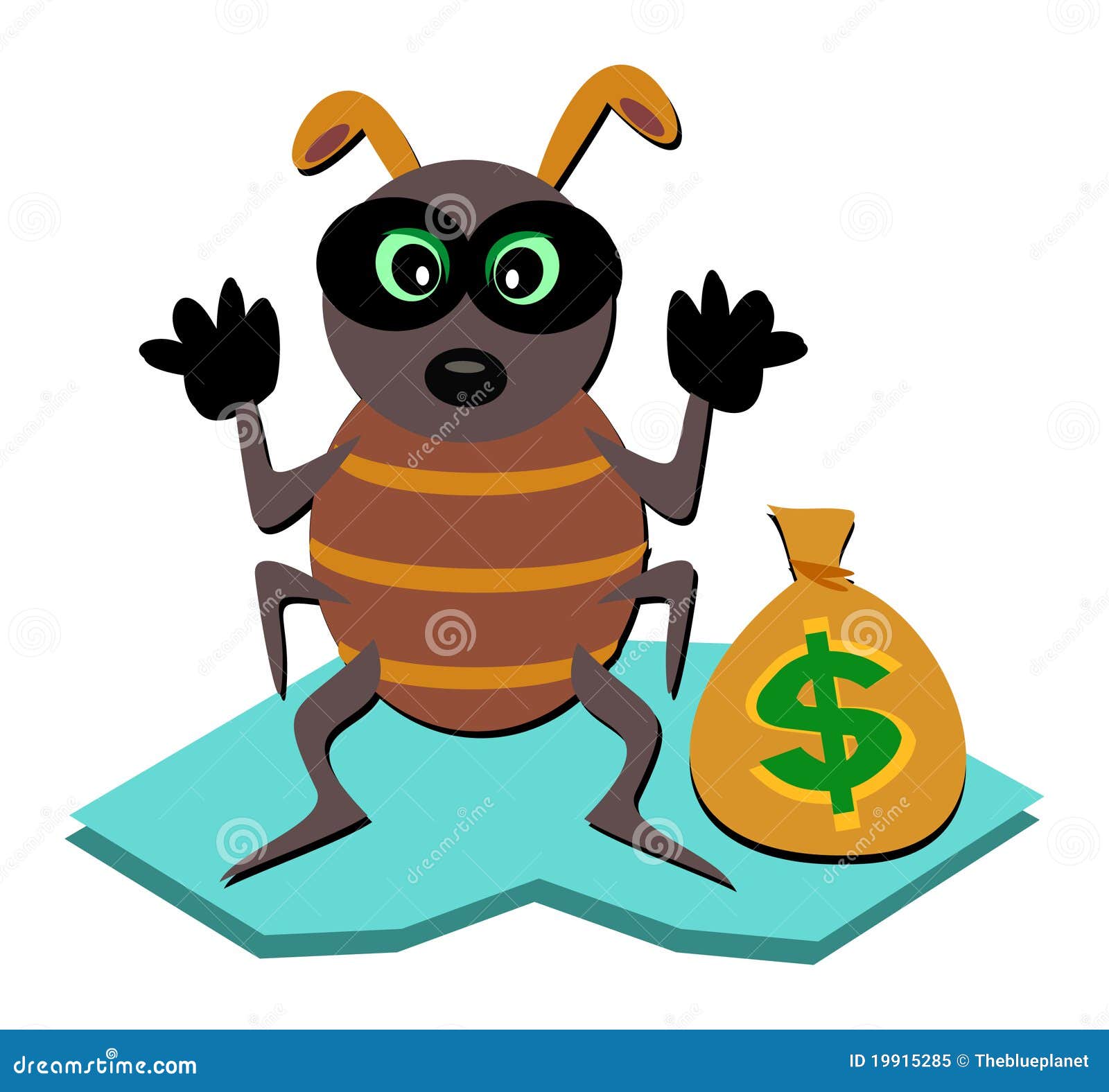 Bug Thief Caught stock vector. Illustration of criminal - 19915285