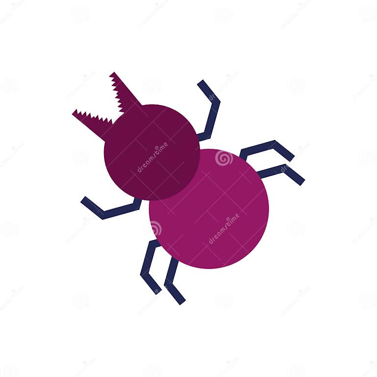 Bug virus infection icon stock vector. Illustration of risk - 141687714