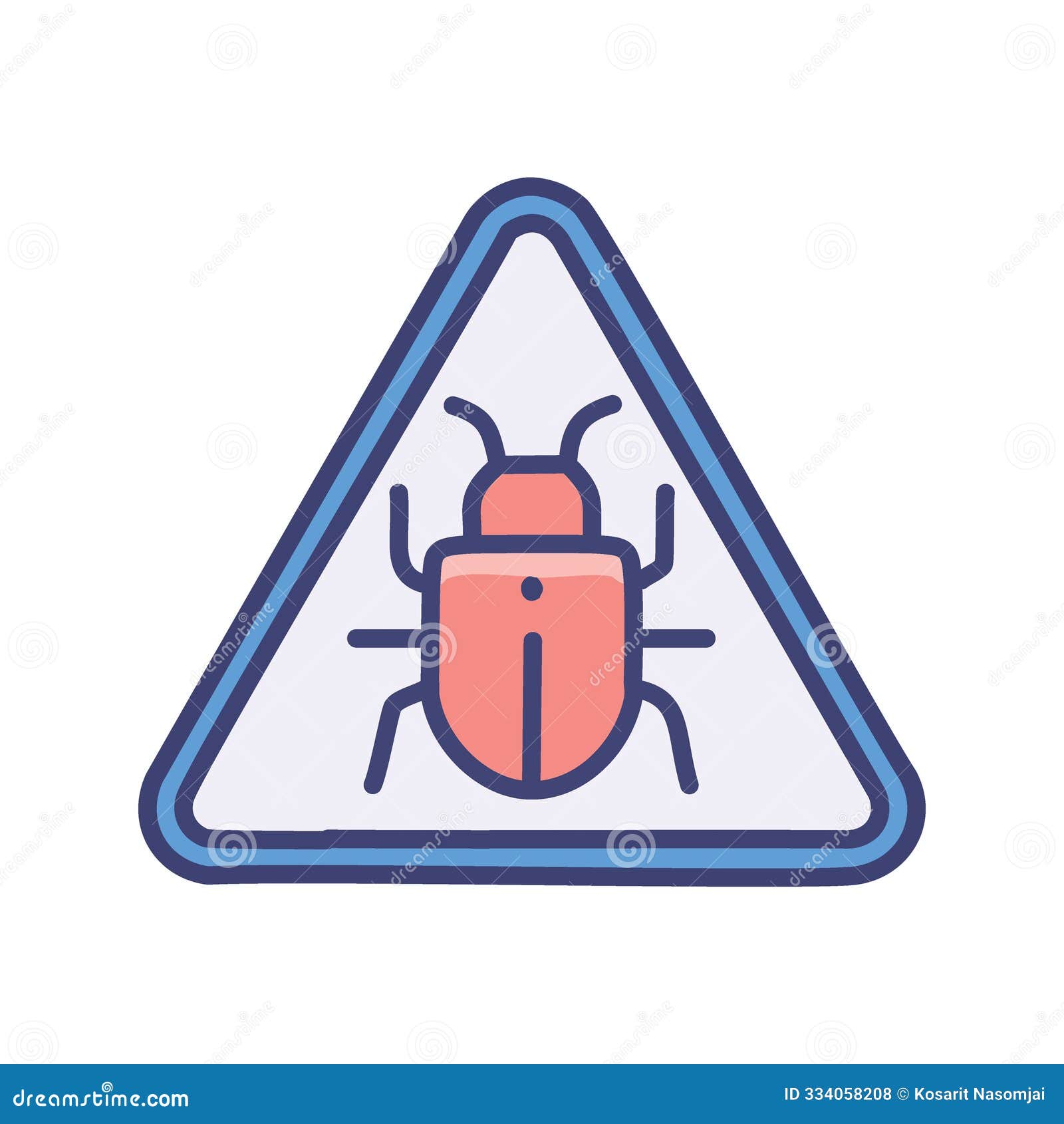 Bug Warning Sign. Bug Inside a Triangular Warning Sign, Symbolizing ...