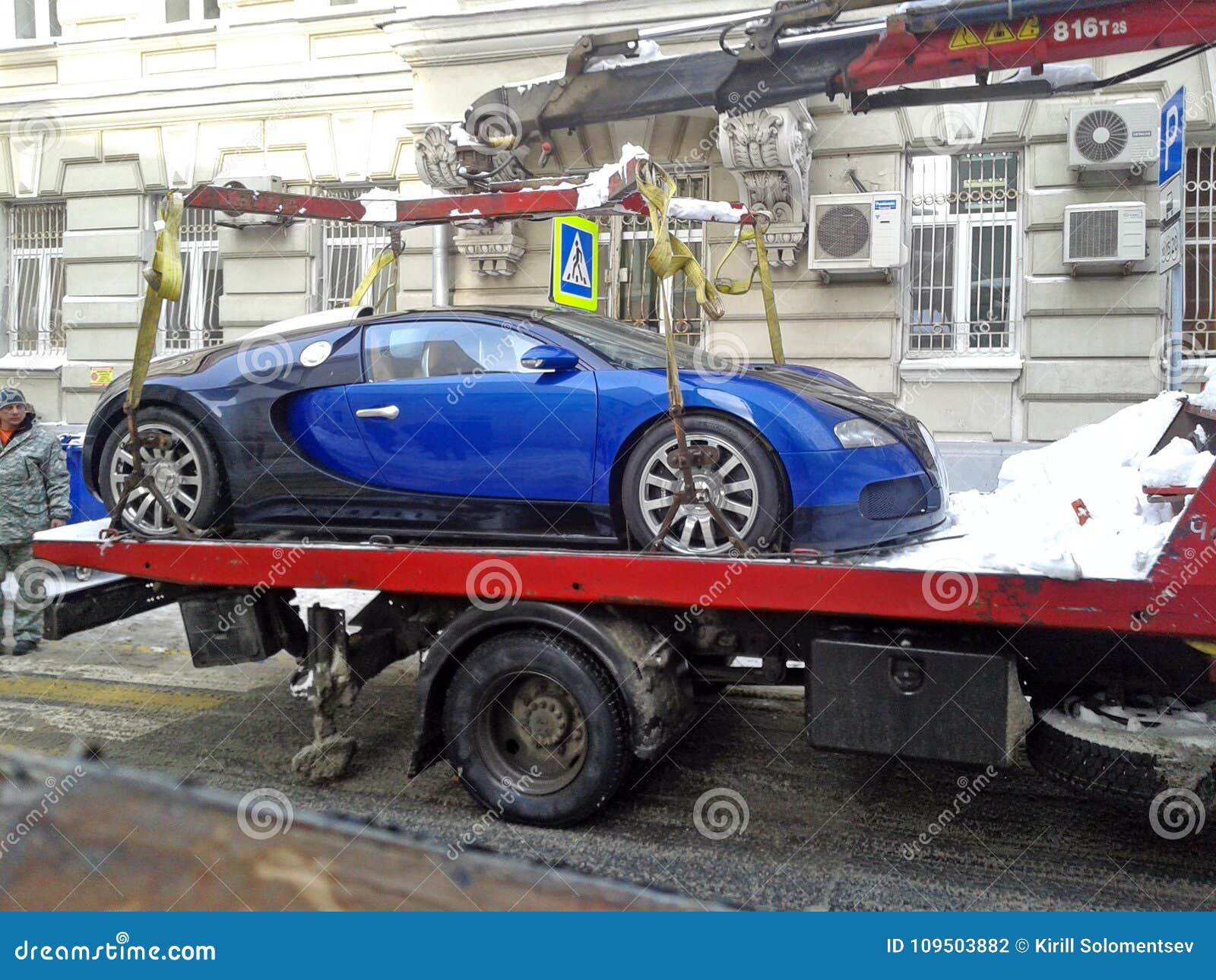 Bugatti Was Evacuated in Moscow Editorial Photography - Image of ...