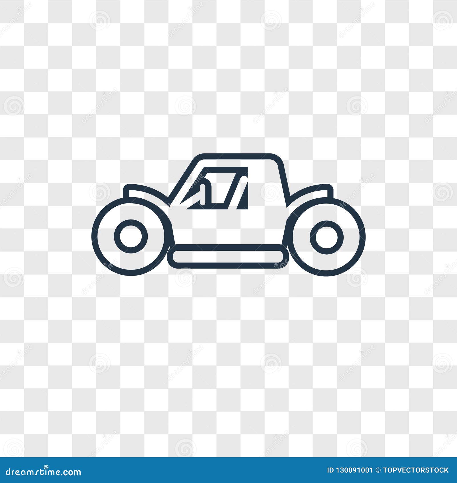 Buggy Concept Vector Linear Icon Isolated on Transparent Background ...
