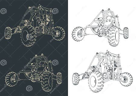 Buggy drawings stock vector. Illustration of sport, vector - 237140890