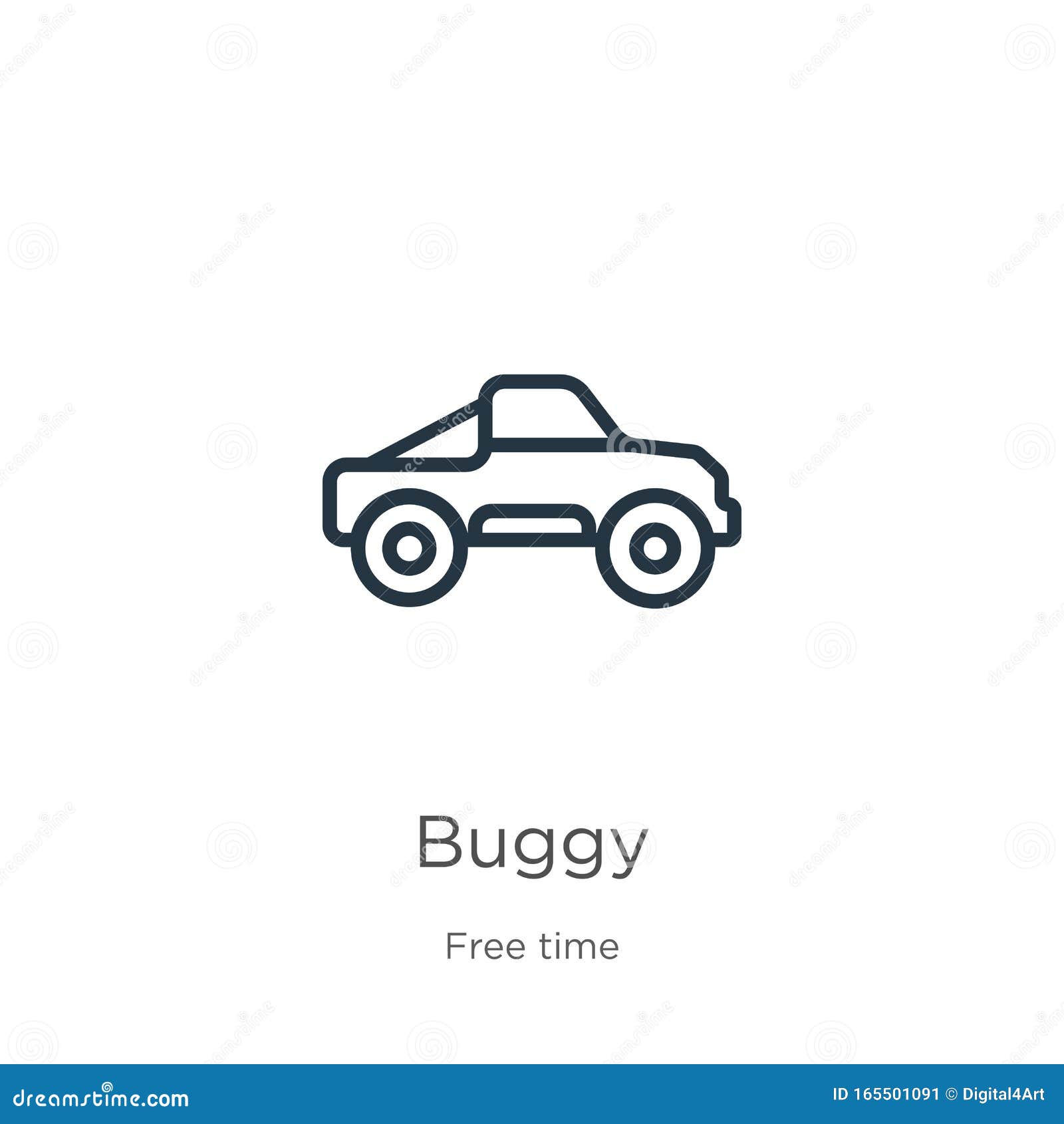 Buggy Icon. Thin Linear Buggy Outline Icon Isolated on White Background ...