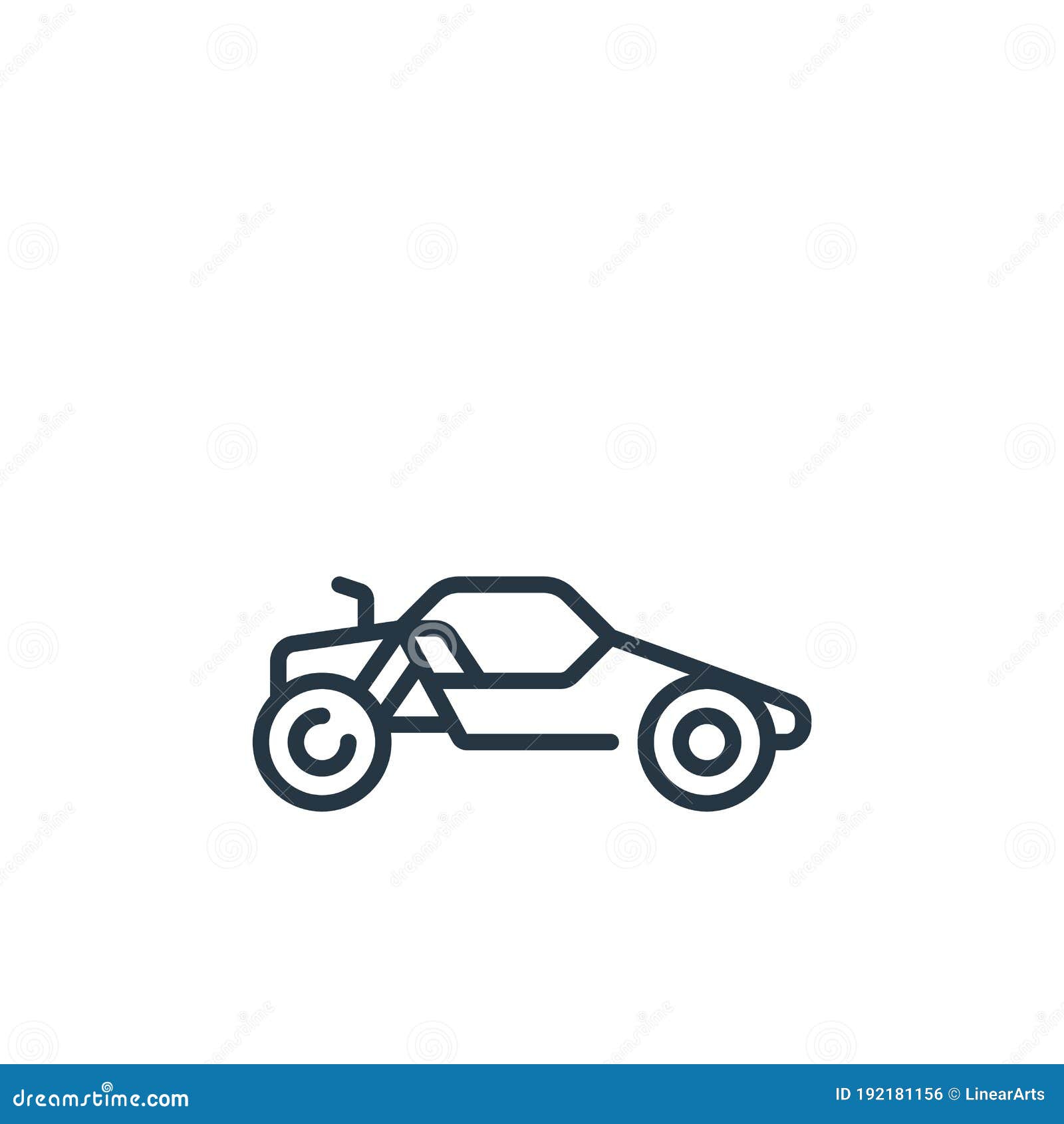 Buggy Icon Vector from Vehicles Transportation Concept. Thin Line ...