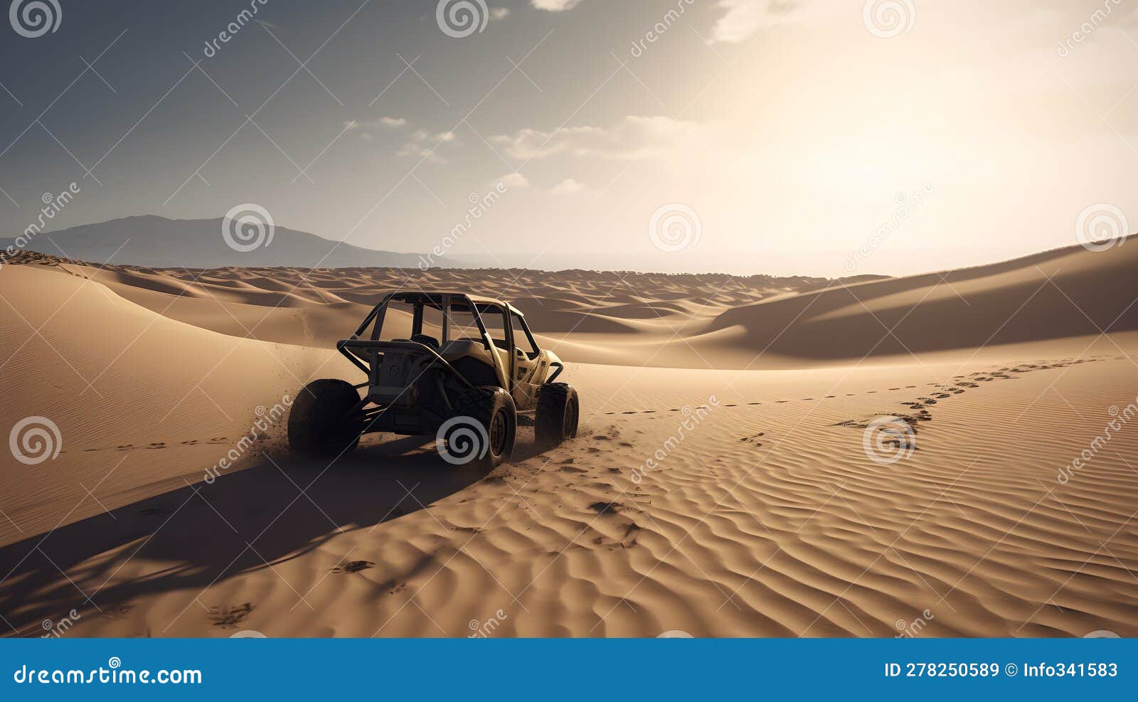 Buggy Sand Dunes Desert Hyper-realistic Generative AI Stock ...