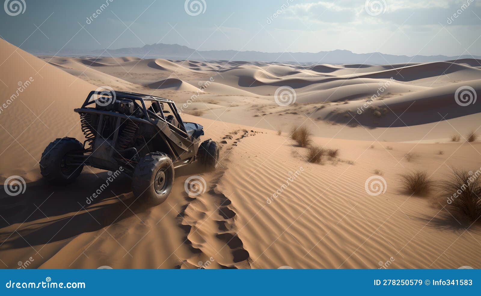 Buggy Sand Dunes Desert Hyper-realistic Three Generative AI Stock ...