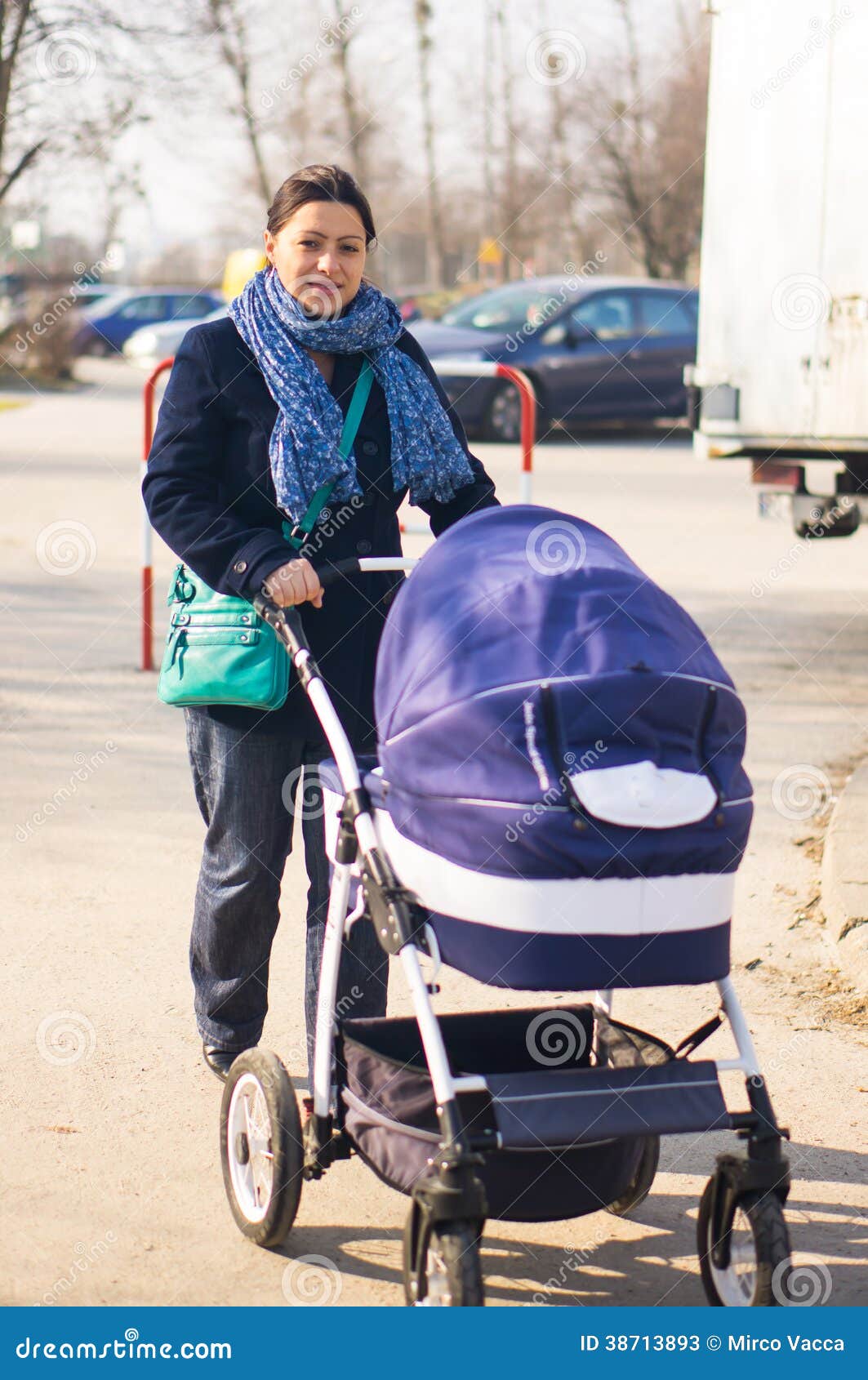 Buggy walk stock image. Image of brunette, baby, outdoor - 38713893