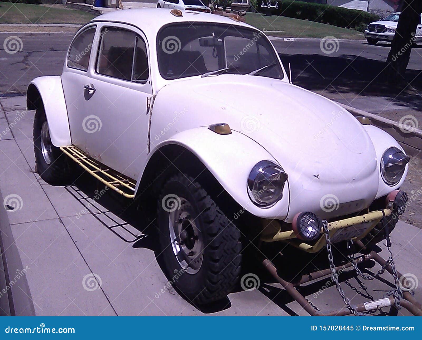Buggy 1969 white classic stock image. Image of 1969 - 157028445