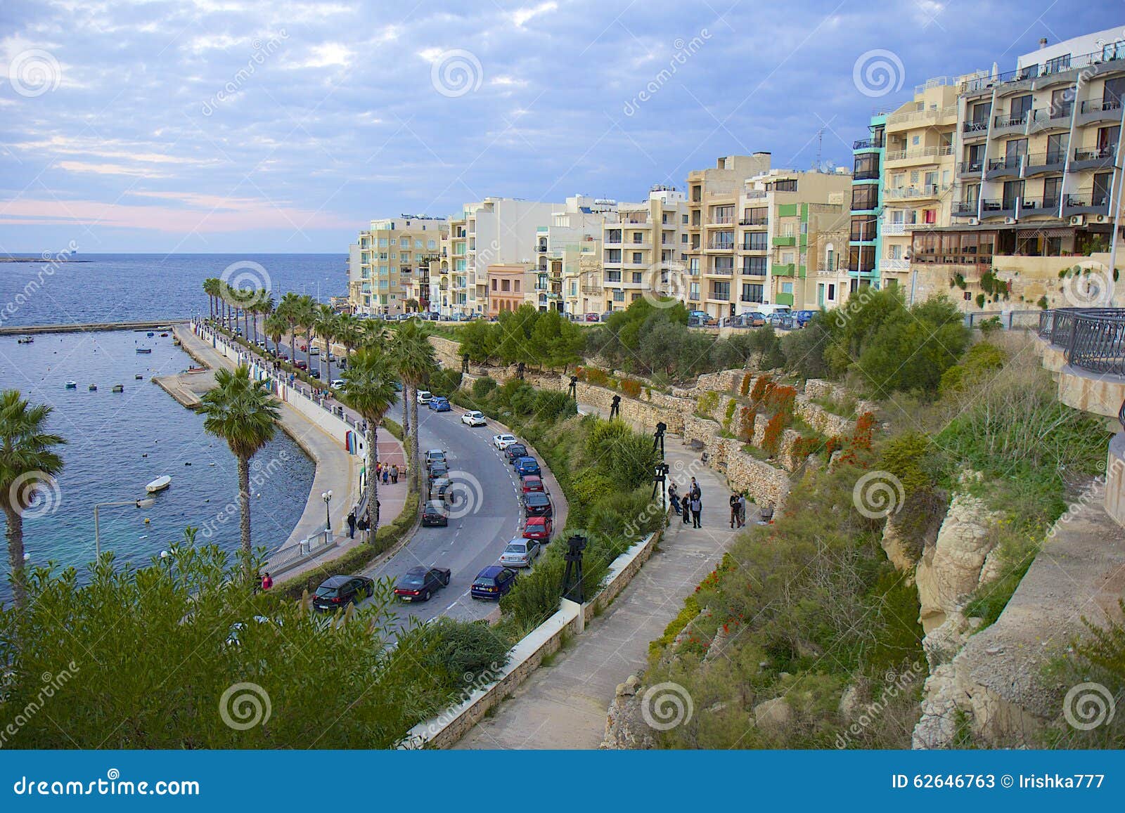 Bugibba And Qawra Promenade, Malta Editorial Photo | CartoonDealer.com ...