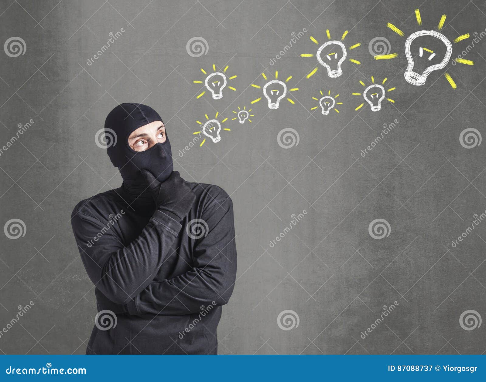 Buglar Trying To Find New Ideas Stock Image - Image of stealing, person ...