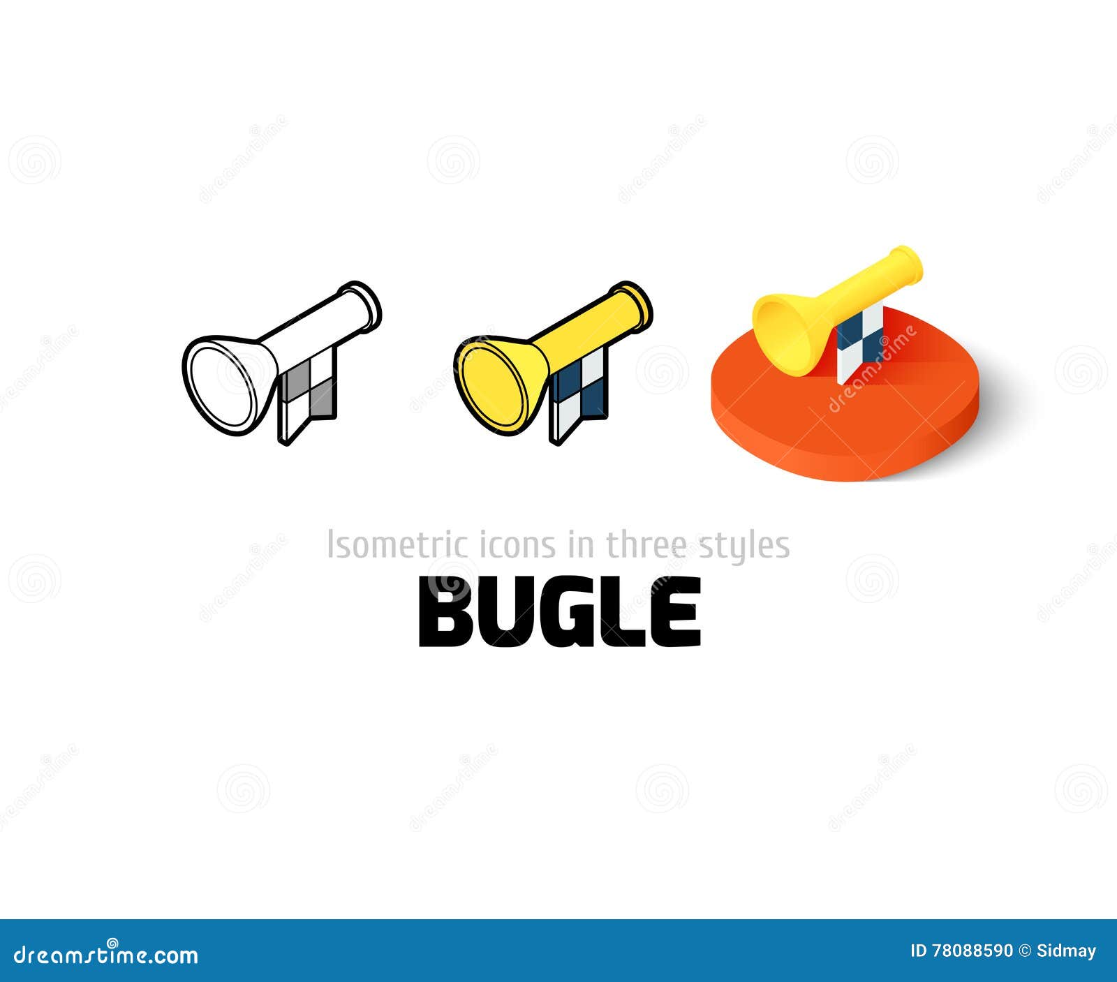 Bugle Icon. Simple Color With Outline Vector Elements Of Rock N Roll Icons For Ui And Ux ...