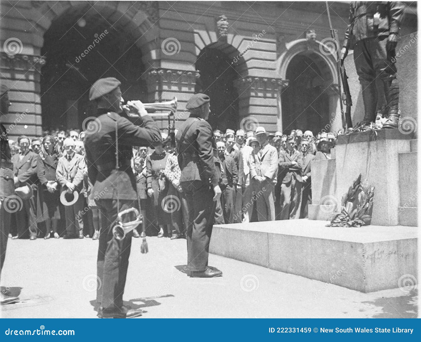 Bugler Of The Australian Tank Corps Blows "Last Post" Picture. Image ...