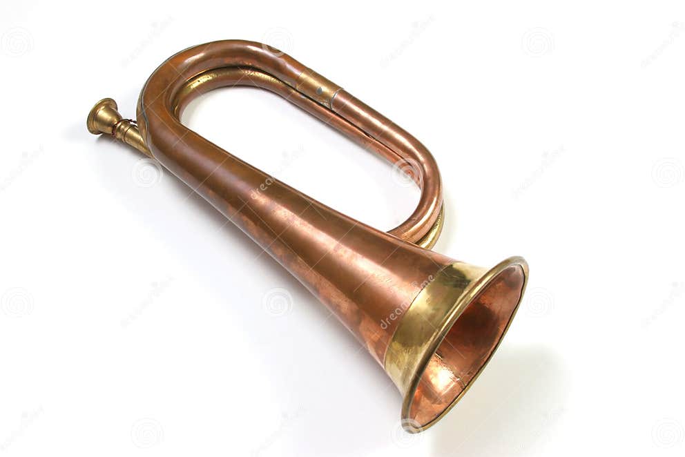 Bugler isolated stock photo. Image of instrument, cooper - 516228