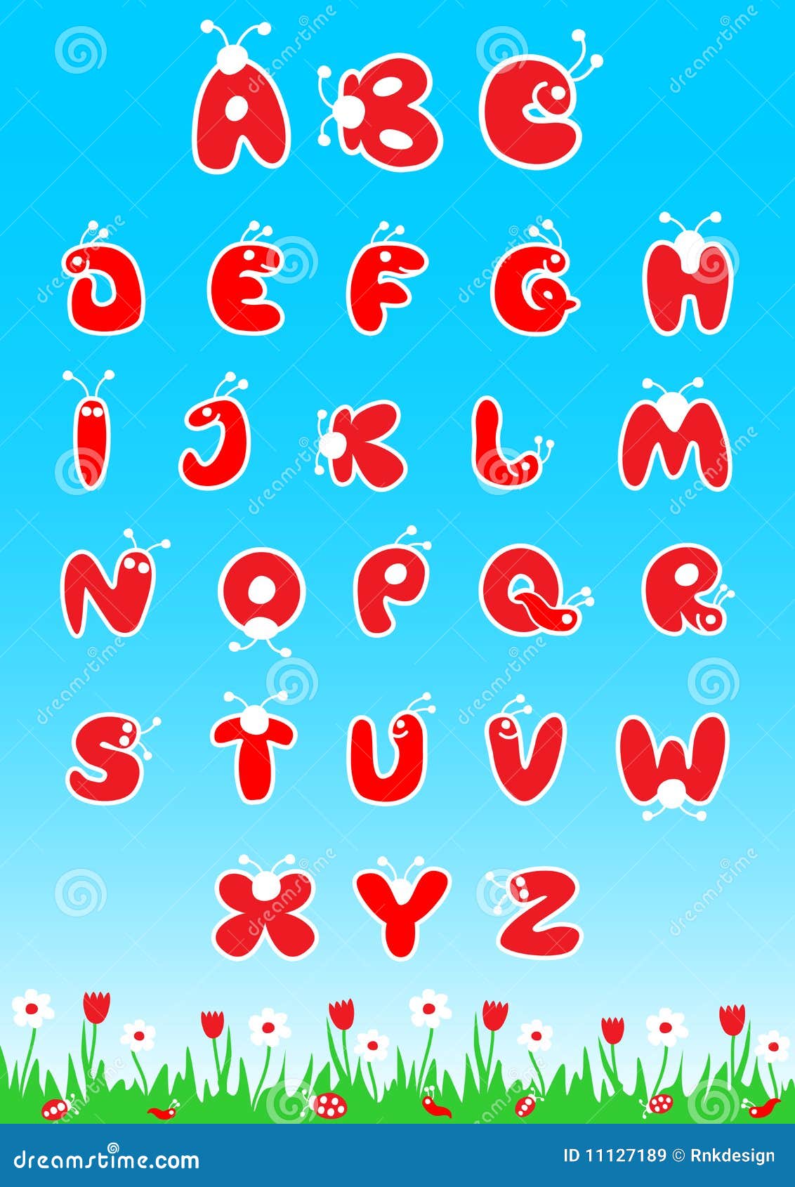 Bugs Abc Latin stock illustration. Illustration of separated - 11127189