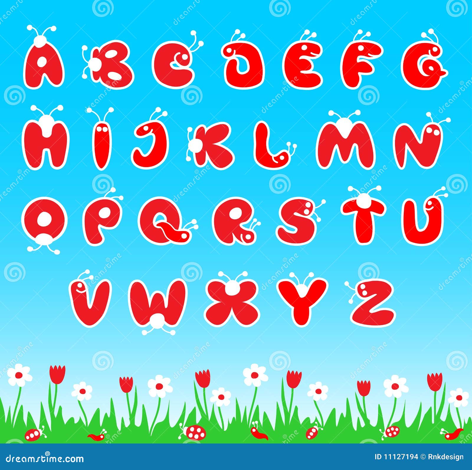 Bugs Abc Latin stock illustration. Illustration of design - 11127194