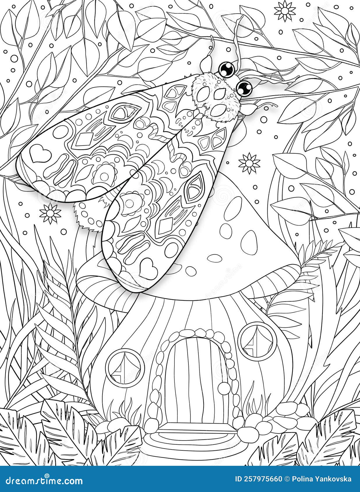 Bugs Coloring Page for Adult Stock Illustration - Illustration of ...