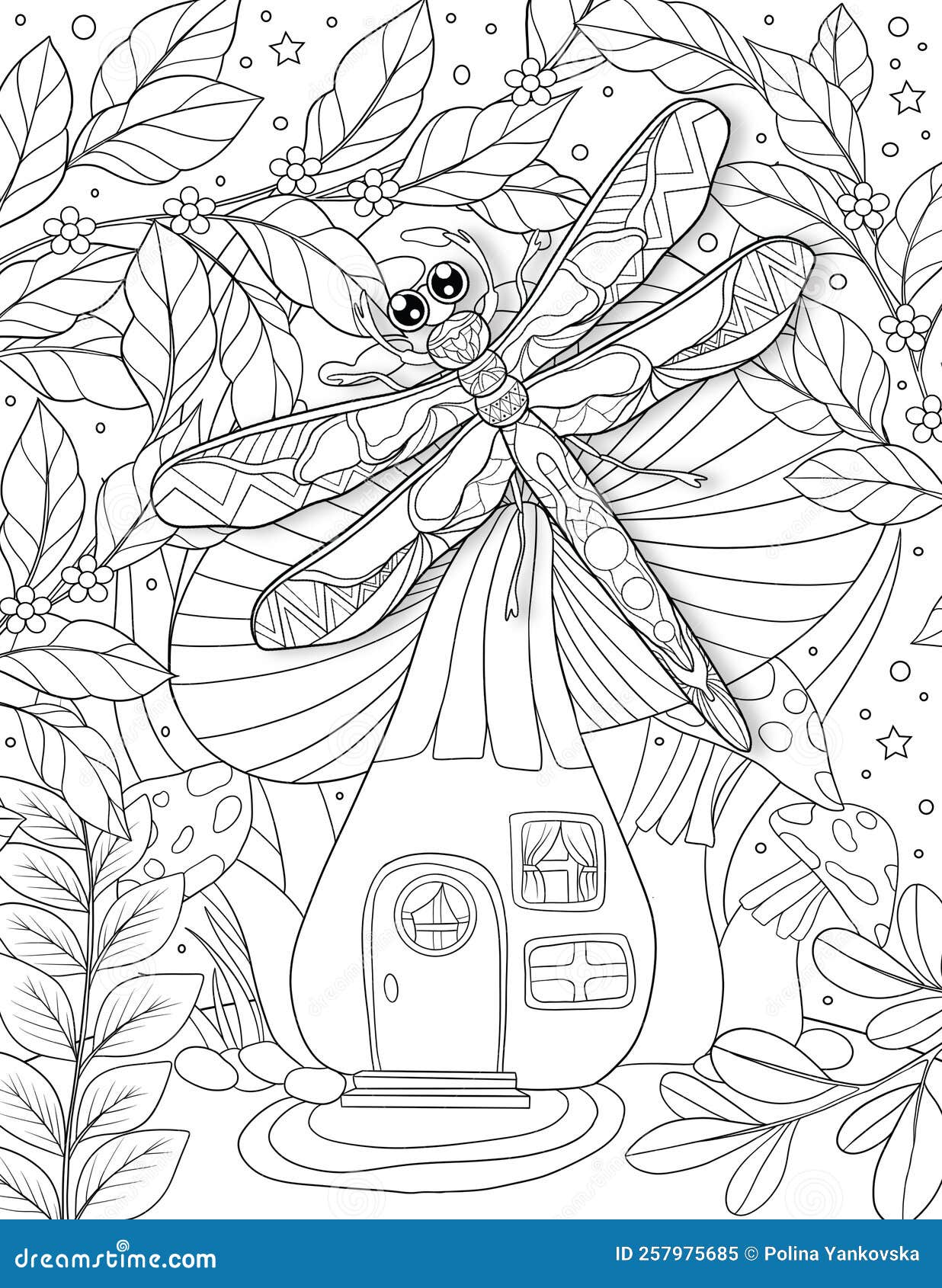 Bugs Coloring Page for Adult Stock Illustration - Illustration of ...