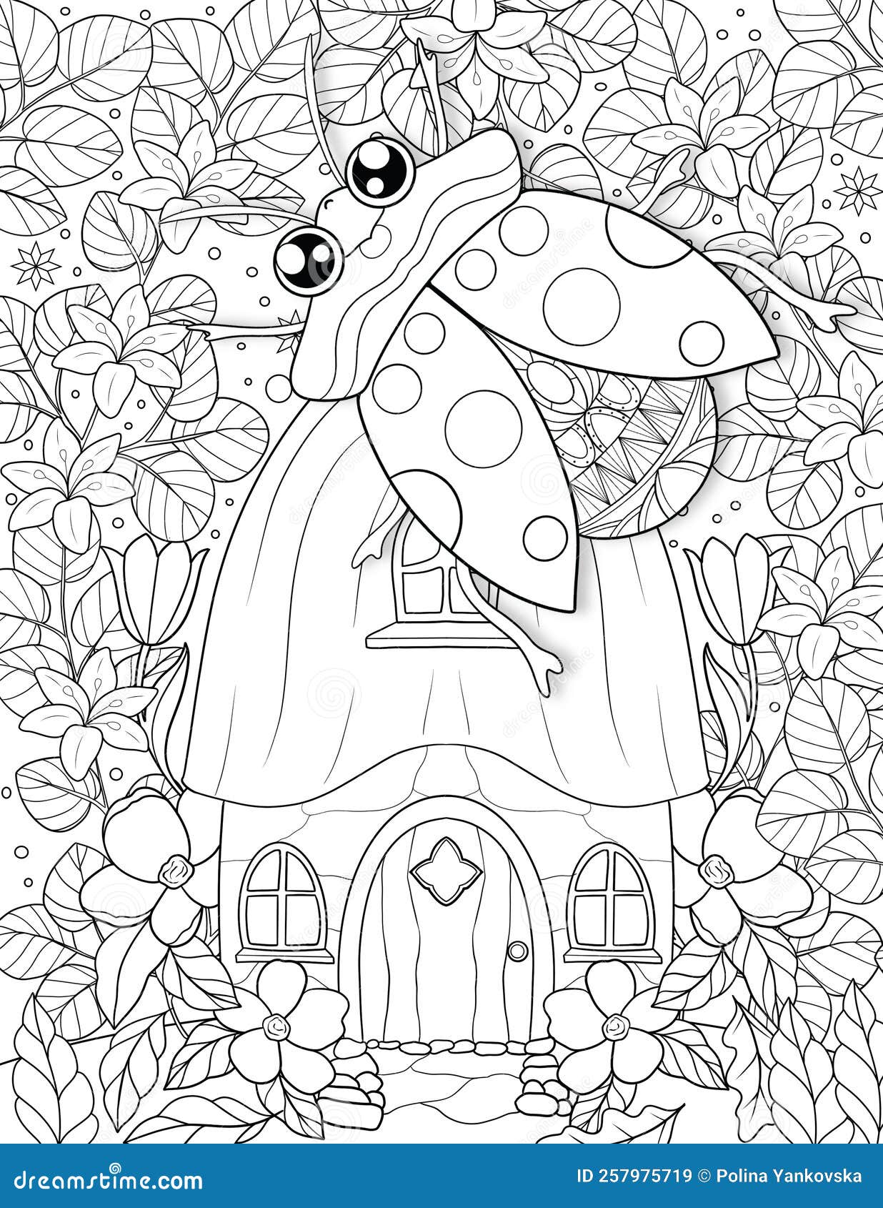 Bugs Coloring Page for Adult Stock Illustration - Illustration of ...