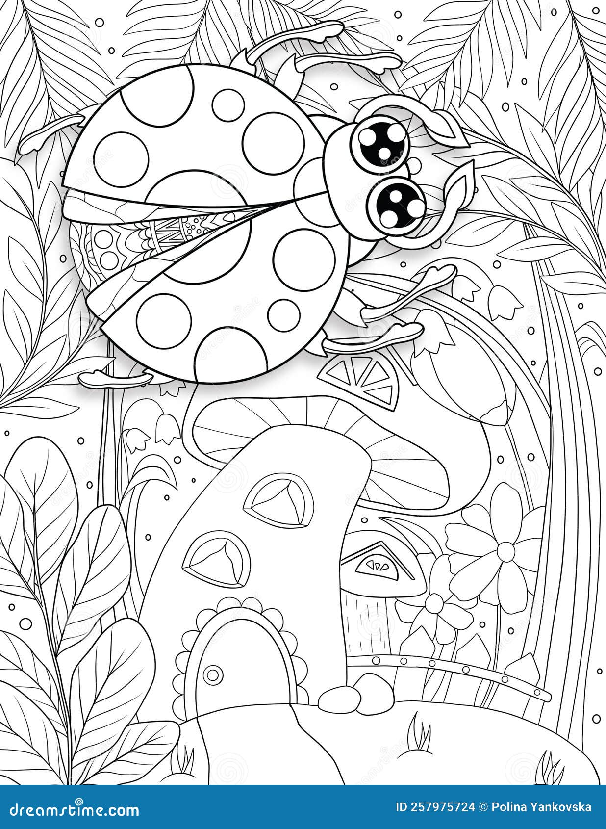 Bugs Coloring Page for Adult Stock Illustration - Illustration of ...