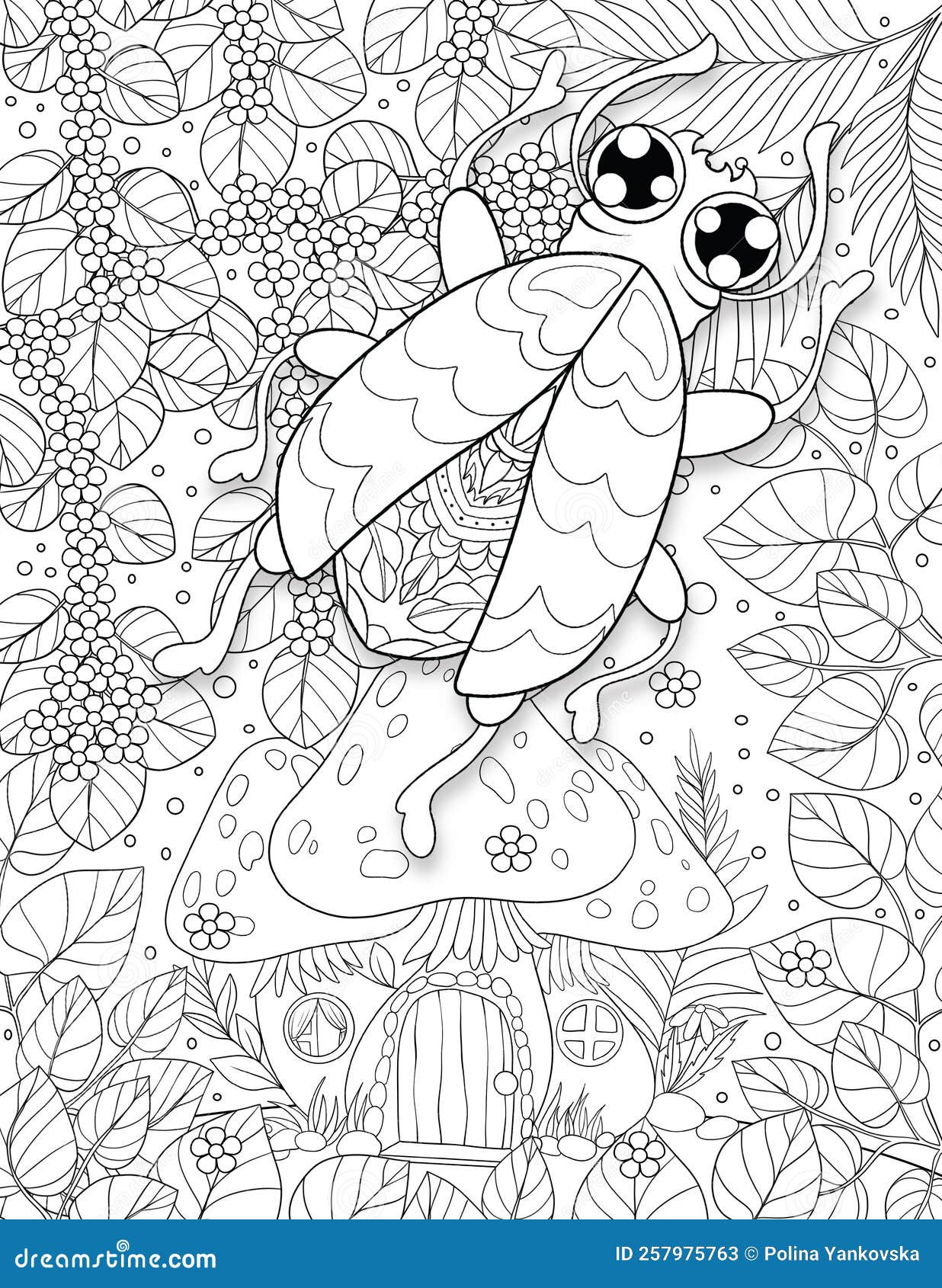 Bugs Coloring Page For Adult Royalty-Free Stock Photography ...