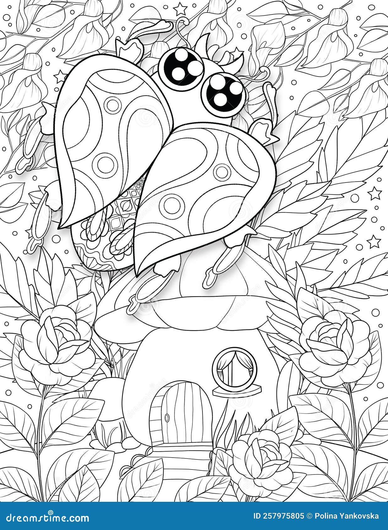 Bugs Coloring Page For Adult Stock Photography | CartoonDealer.com ...