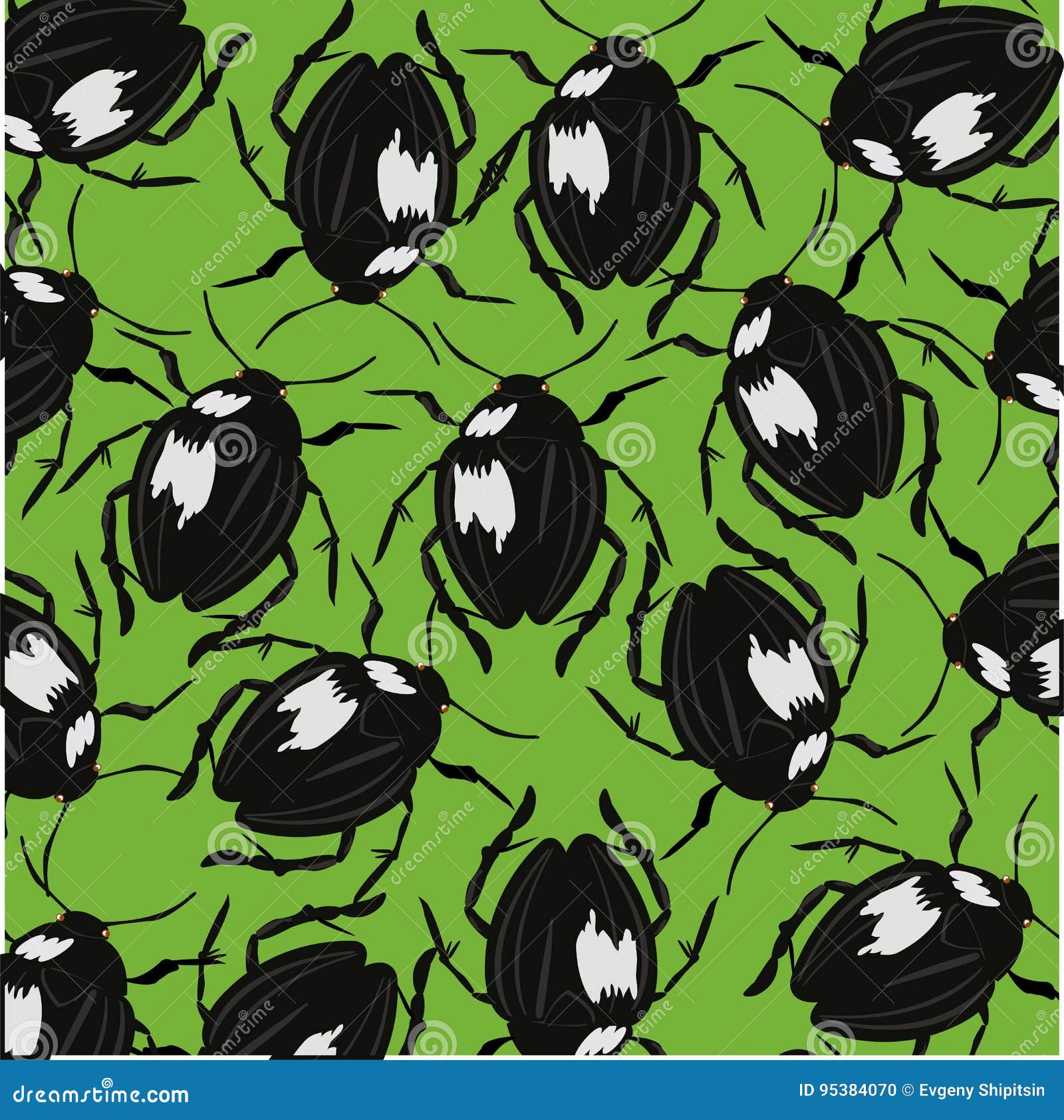 Bugs on green background stock vector. Illustration of insulated - 95384070