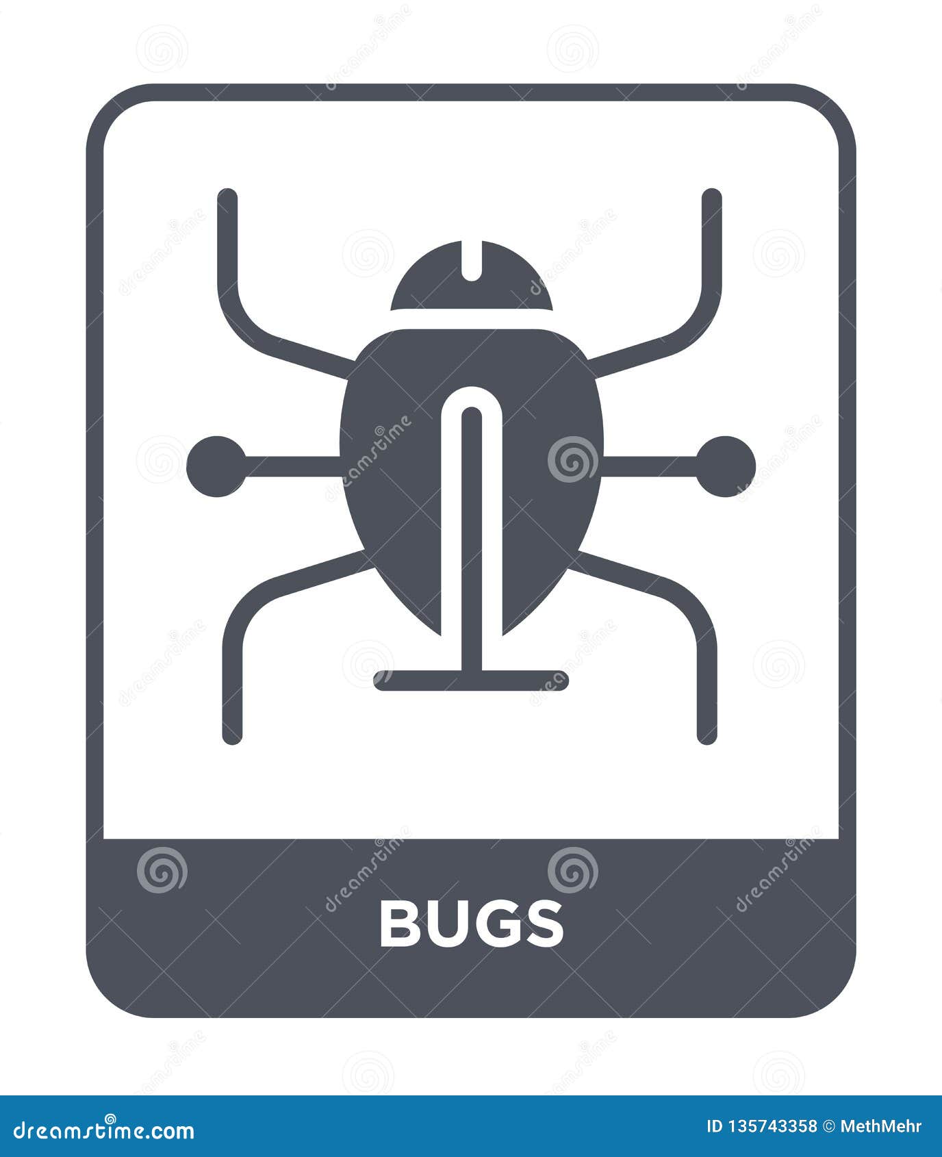 Bugs Icon in Trendy Design Style. Bugs Icon Isolated on White ...