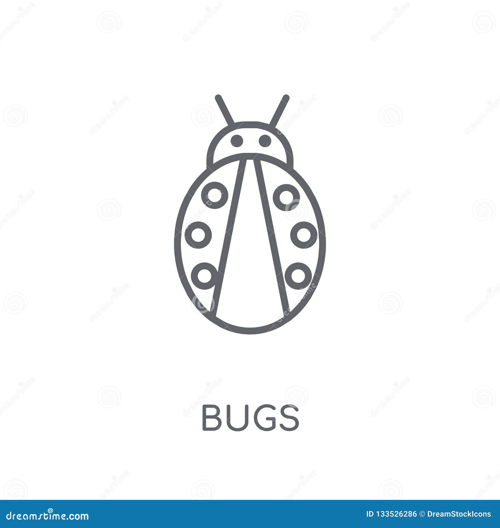 Bugs Linear Icon. Modern Outline Bugs Logo Concept on White Back Stock ...