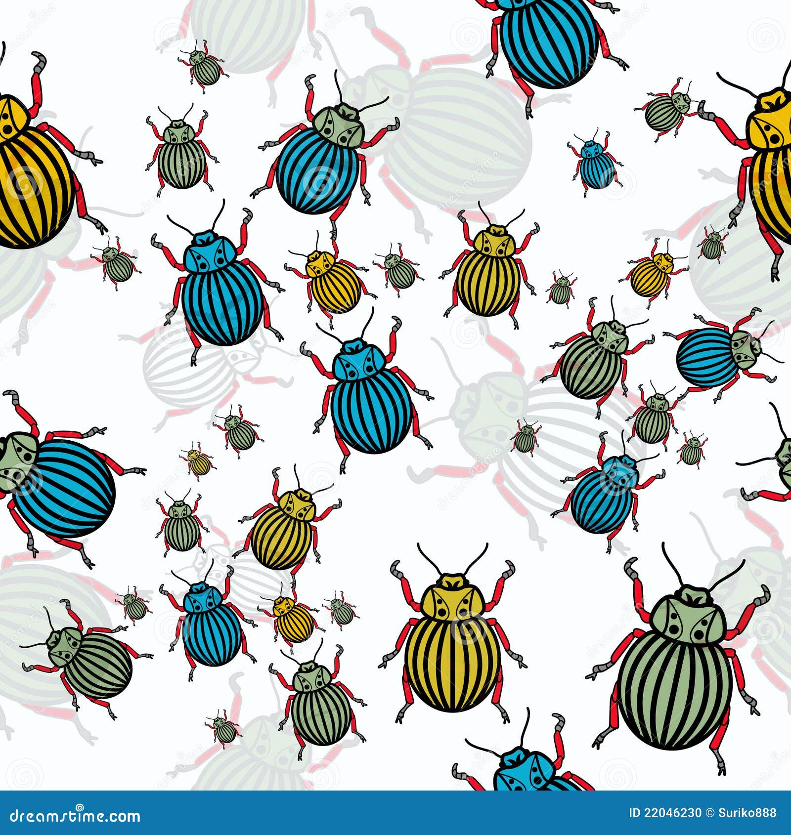 Bugs pattern stock vector. Illustration of abstract, design - 22046230