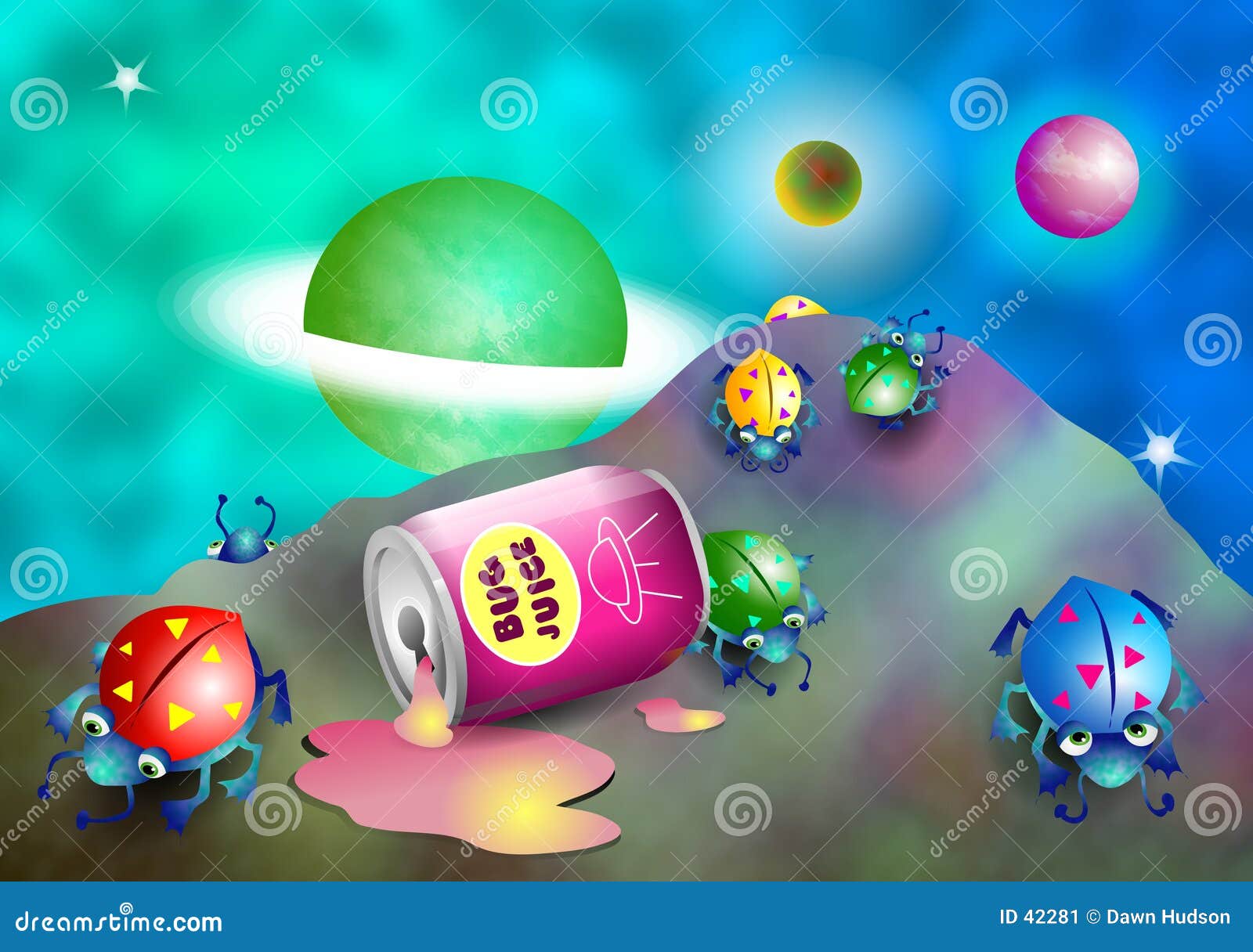 Bugs in Space stock illustration. Illustration of astronomy - 42281