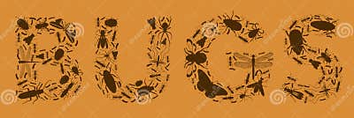 BUGS text stock vector. Illustration of sign, dragonfly - 8075932
