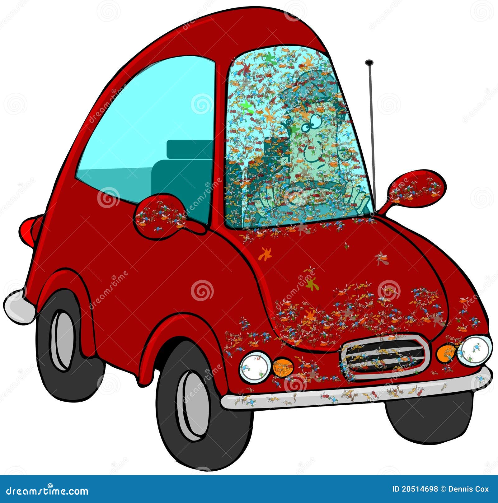 Bugs on the Windshield stock illustration. Illustration of pest - 20514698
