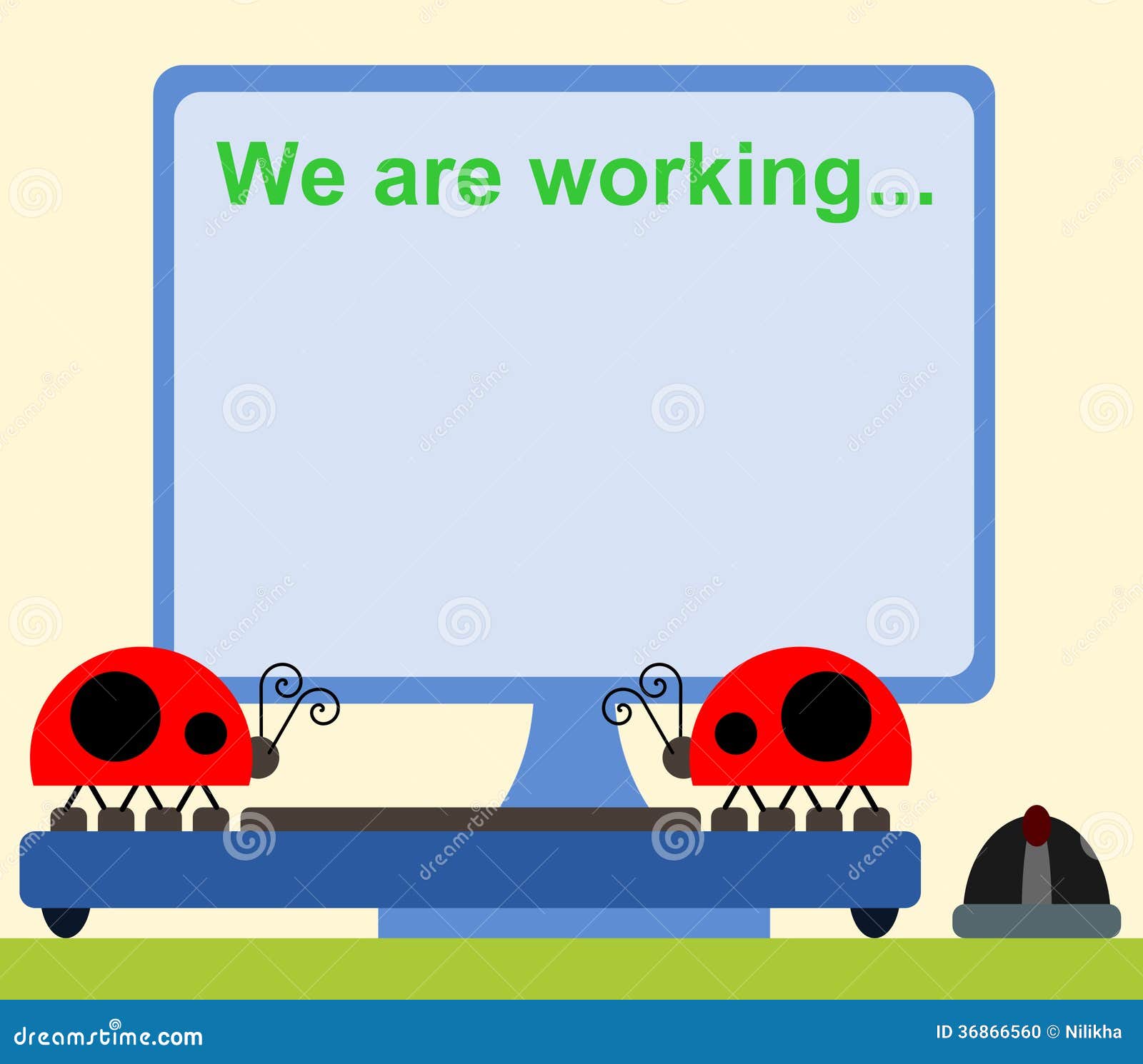 Bugs at work stock illustration. Illustration of tiny - 36866560
