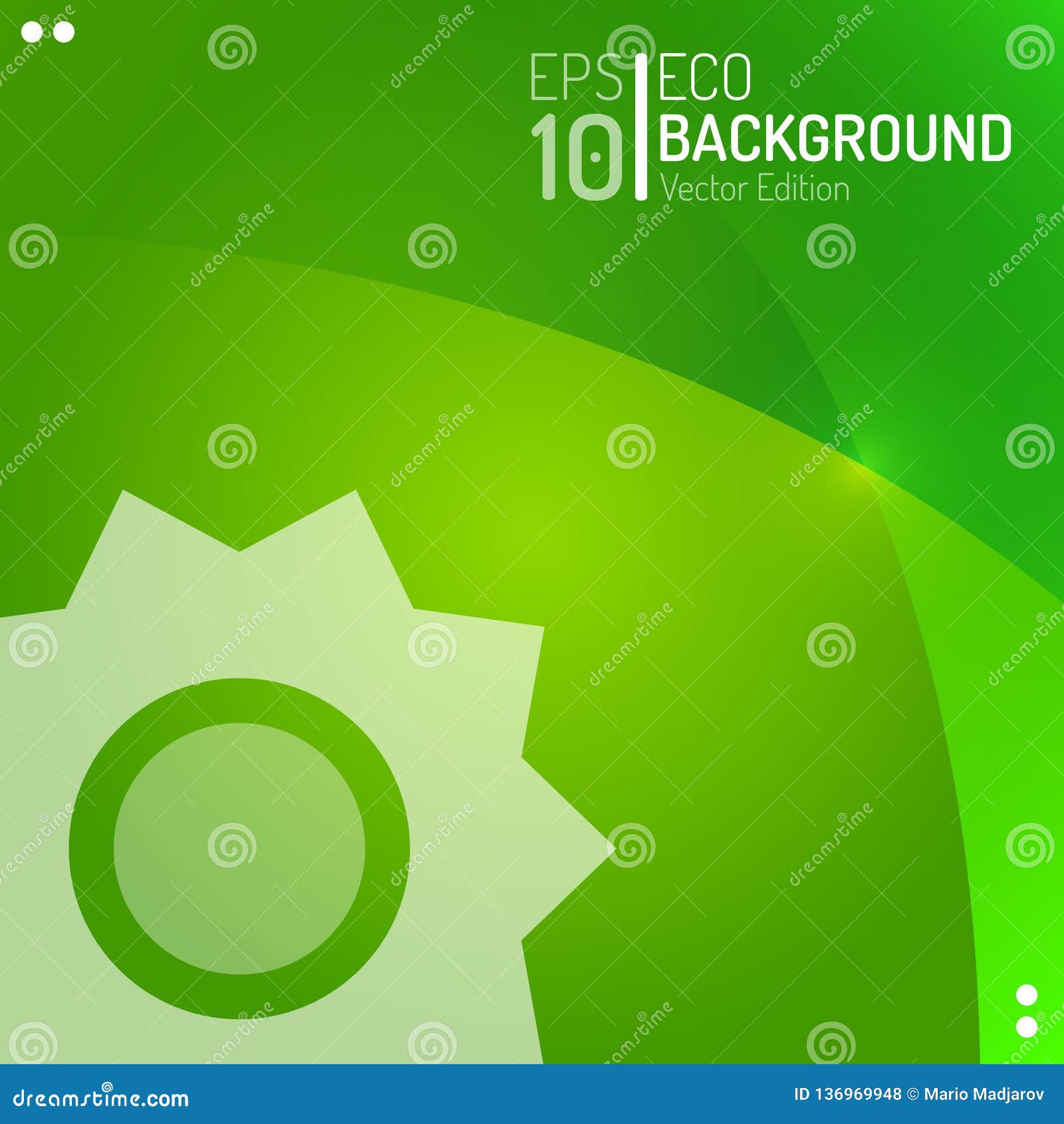 Eco Abstract Wallpaper Template. Vector Green Climate Sun Weather ...