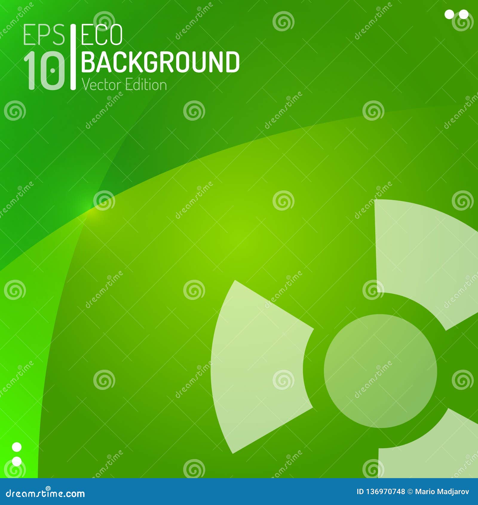Eco Abstract Wallpaper Template. Vector Green Nature Radioactive Danger ...