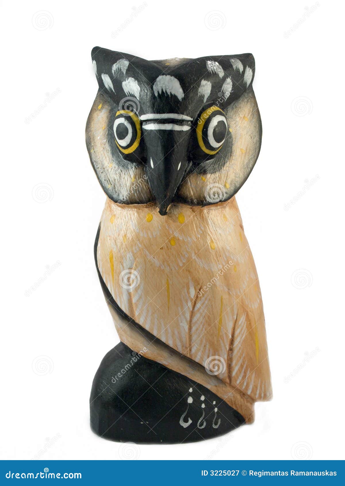 Buho de madera imagen de archivo. Imagen de madera, aislado - 3225027