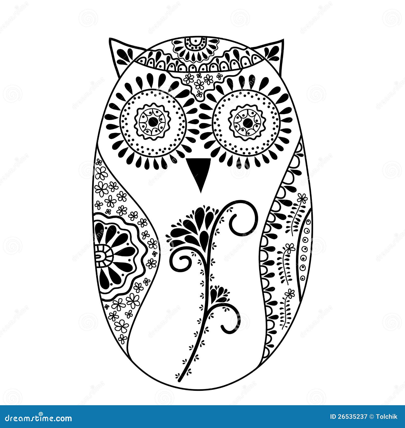 Buho Floral Abstracto, Vector Ilustración del Vector - Ilustración de ...