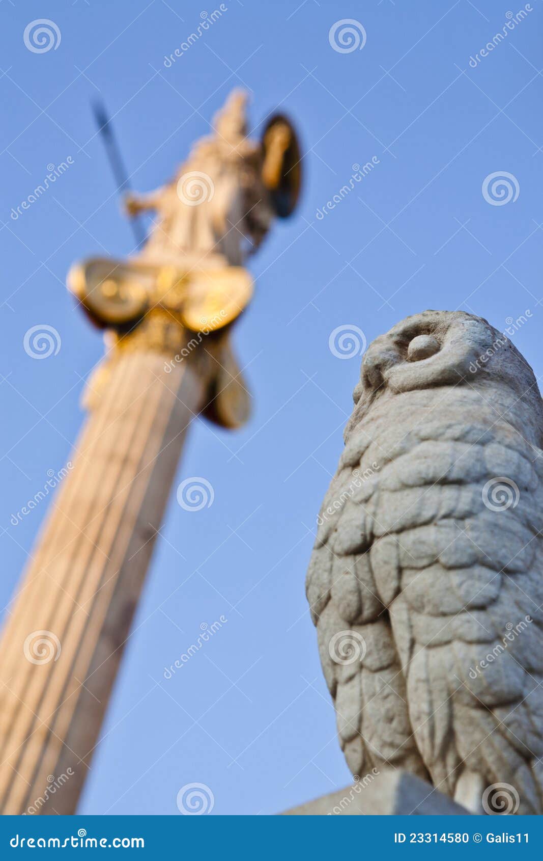 Buho y Athena foto de archivo. Imagen de antiguo, atenas - 23314580