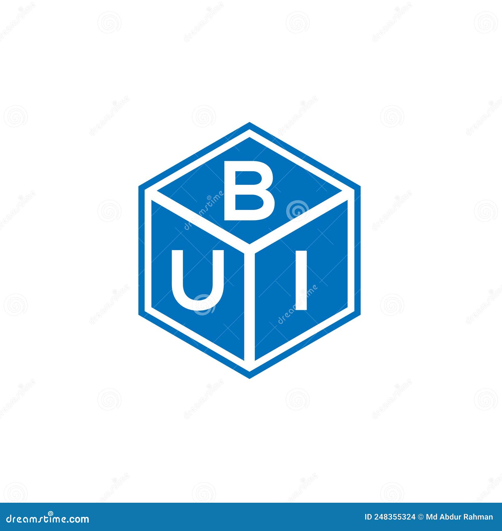 BUI Letter Logo Design on Black Background. BUI Creative Initials ...