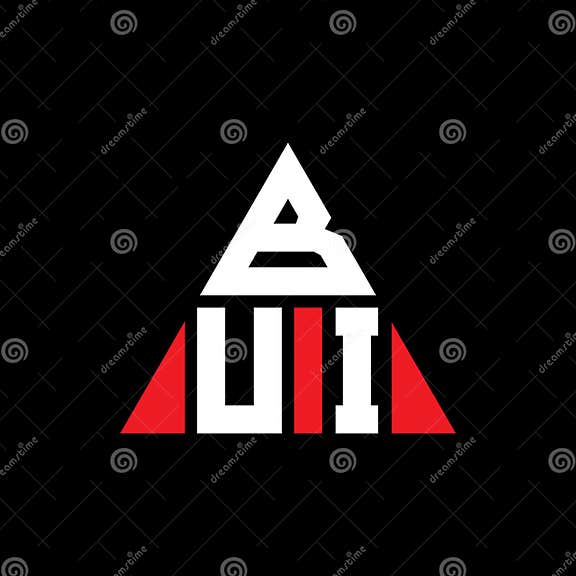 BUI Triangle Letter Logo Design with Triangle Shape. BUI Triangle Logo ...