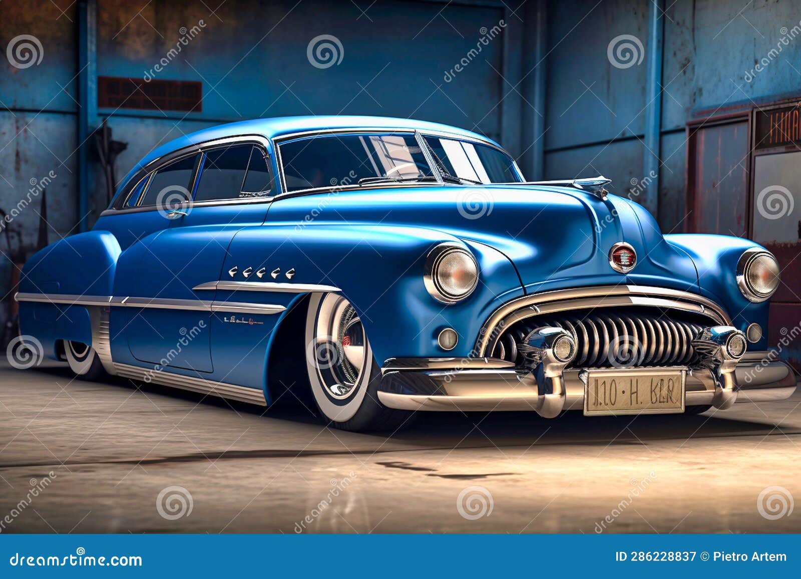 1950 Buick 8 Cartoon Lowrider, Generative AI Stock Image - Image of ...