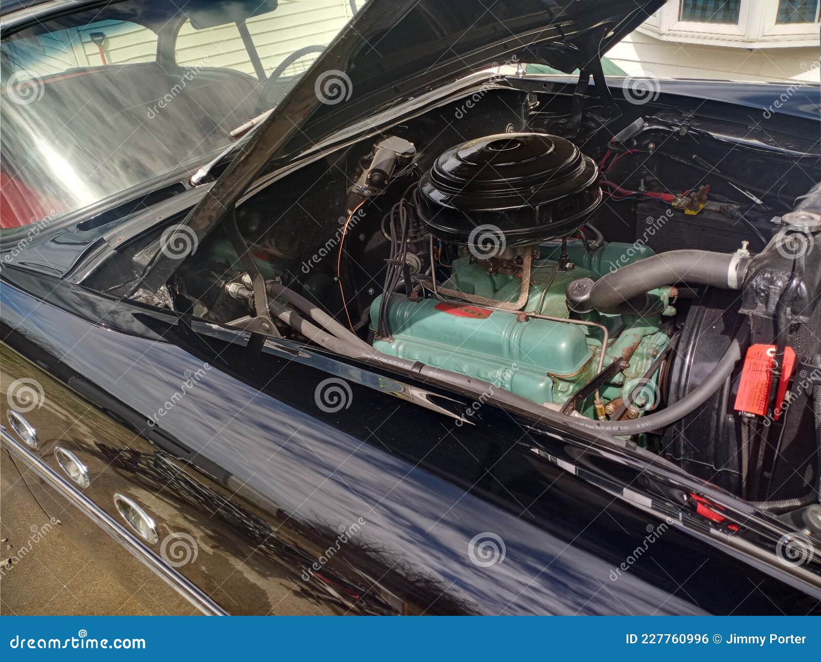 1954 Buick Custom Nailhead Engine Editorial Photo - Image of sedan ...